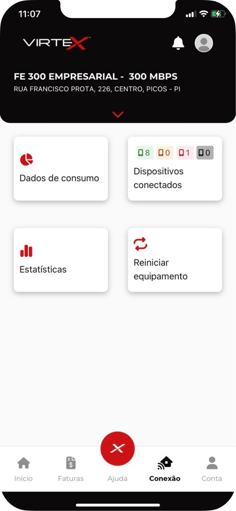 App VirteX | Controle Total da Sua Internet | VirteX Telecom